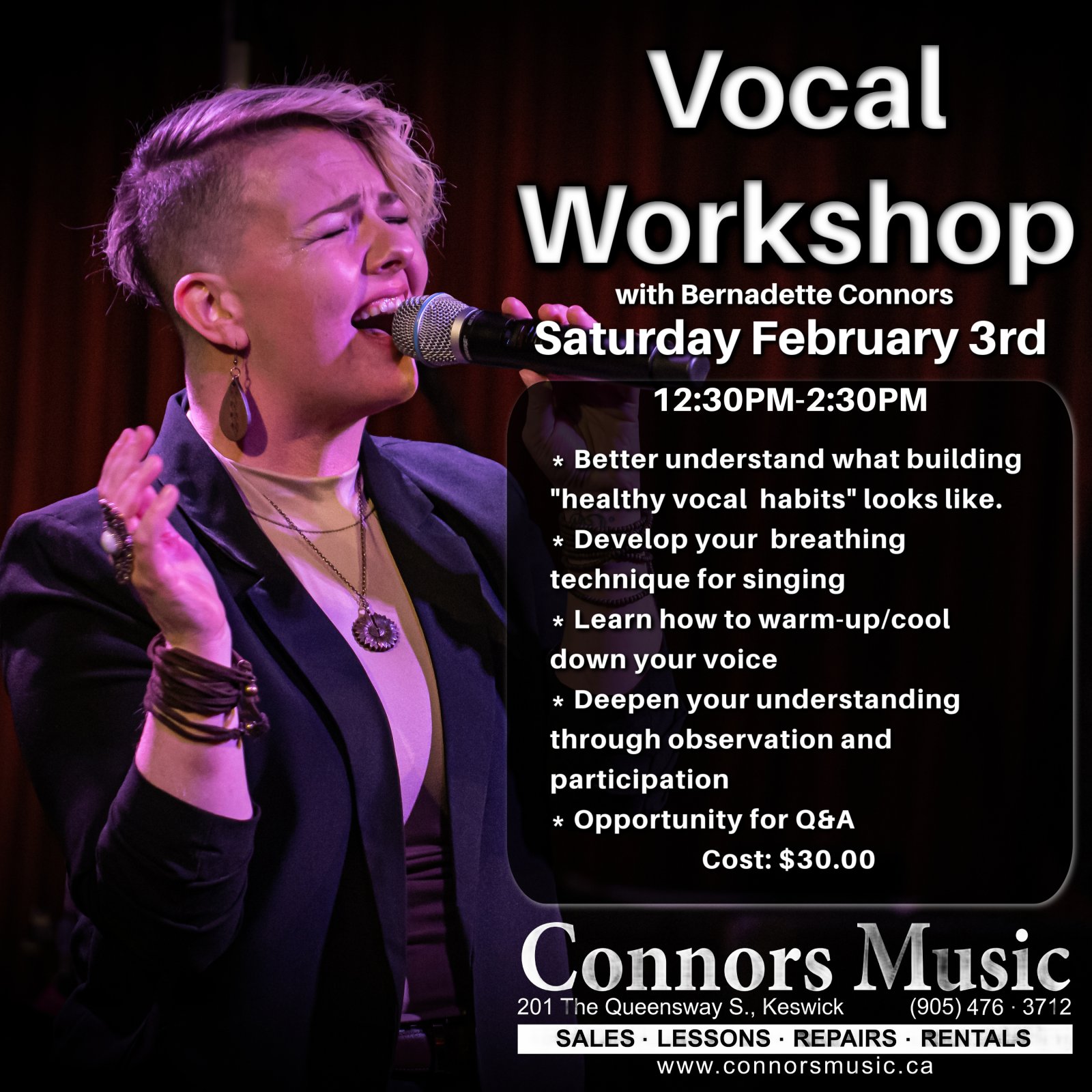 Vocal Workshop (with Bernadette Connors)
